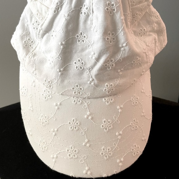 Carter's | Accessories | Nwt Adorable Girls White Eyelet Baseball Cap ...
